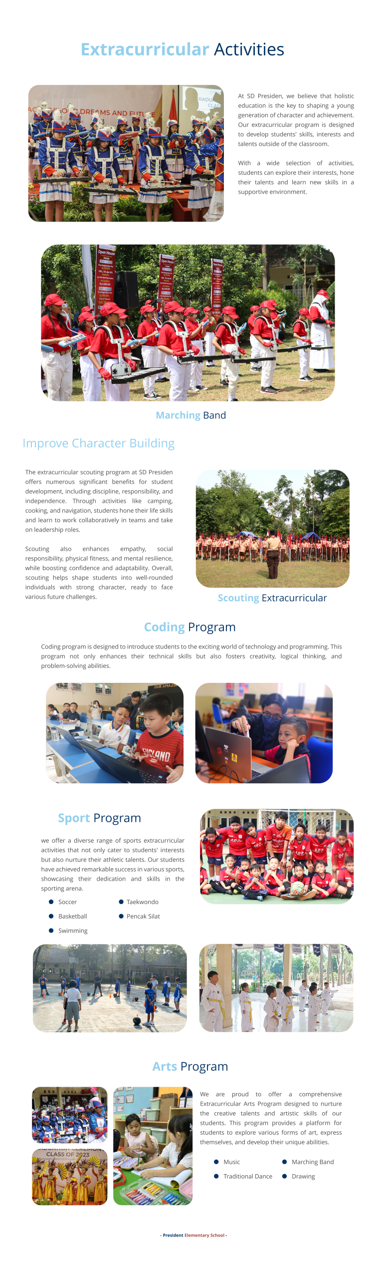 School Programs – President Elementary School SD Presiden Memiliki 4 ...